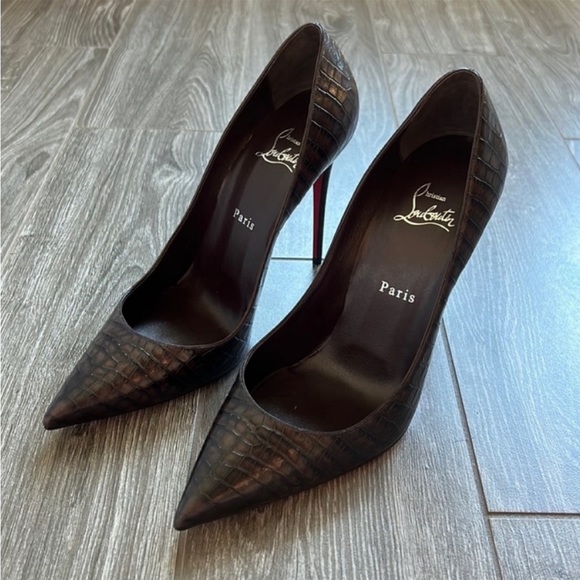 Christian Louboutin | Shoes | Christian Louboutin Kate Croc Embossed ...